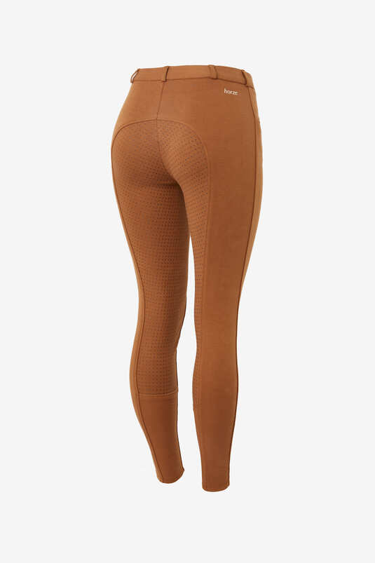 Bryczesy damskie HORZE "Active Silicone Grip Full" AW2022 caramel cafe ...